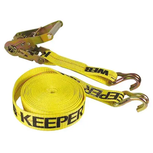 Keeper 04624 Tie-Down, 2 in W, 40 ft L, Polyester, Yellow, 3333 lb, J ...