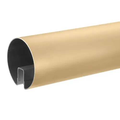 CRL GR40SB Satin Brass 4" Premium Cap Rail for 1/2" or 5/8" Glass - 120 ...