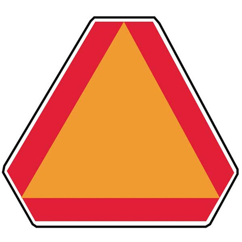 Hy-Ko TA-1 Highway Sign, Rectangular, Orange Legend, Red Background ...