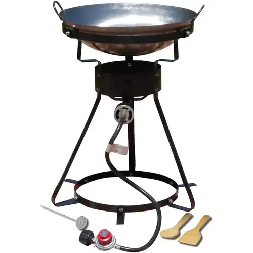 King Cooker 24WC Portable Propane Wok - Heavy Duty with 18" Steel Wok ...