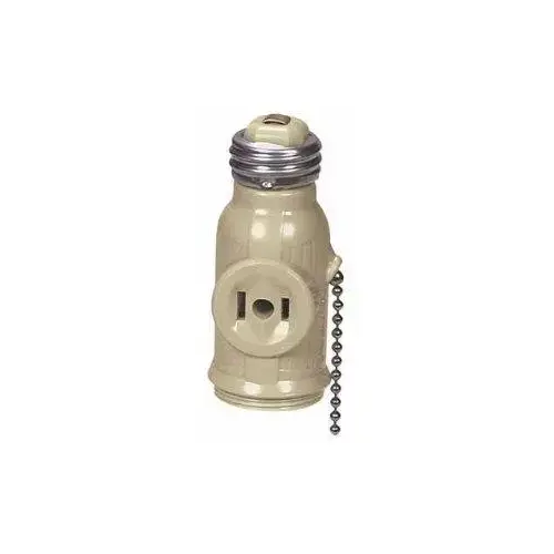 Eaton 718V-BOX Adapter One-Socket to Two-Outlets with Pull Chain ...