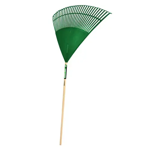 Truper EP-30 Tru Tough Poly Leaf Rake With 30" Head And 48" Wood Handle ...