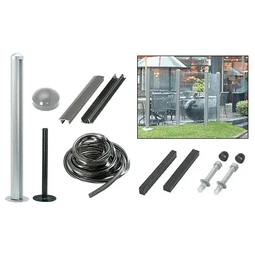 CRL WP161SA Satin Anodized 61" Windscreen Post Kit With Stanchion Buy Now