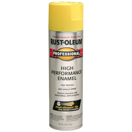 Rust-Oleum 7543-838-XCP6 Professional Enamel Spray Paint, 15 oz, Yellow ...