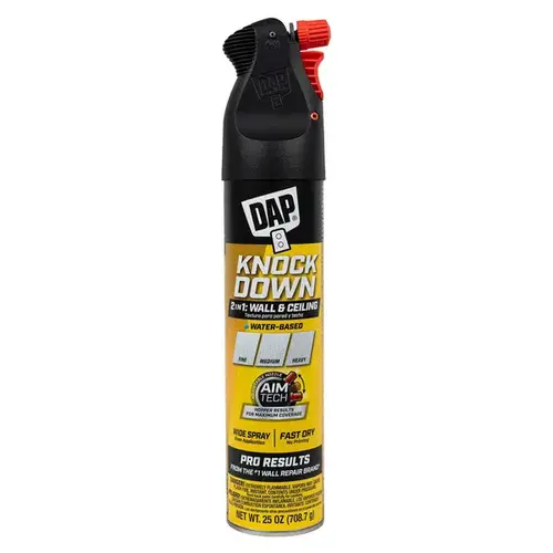 DAP 7079850010 2-In-1 Knockdown Wall & Ceiling Texture Spray, Oil Based ...