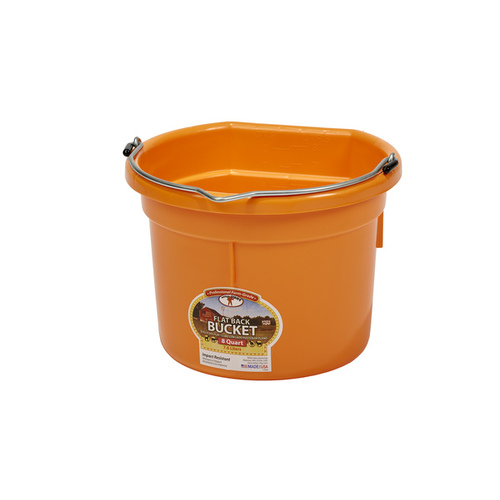 Miller P8FBORANGE Flatback Plastic Bucket 8-Quart Orange Buy Now