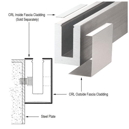 CRL B7SC0FSA10 Satin Anodized 120" Outside Fascia Cladding for B7S ...