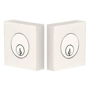Emtek 8369US15 Square Double Cylinder Deadbolt Satin Nickel Finish