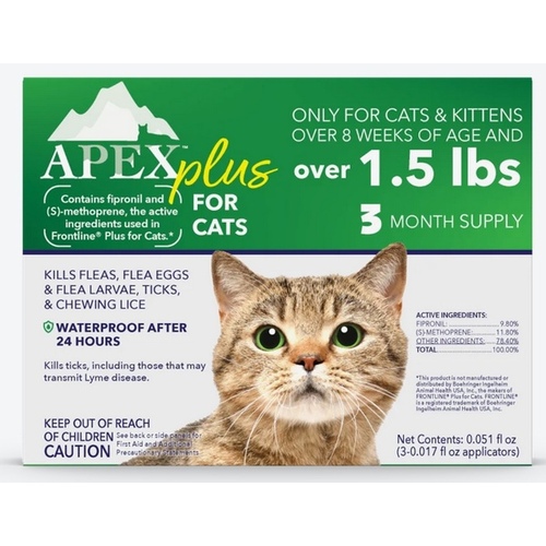 DURVET, INC. 011-43102 Apex Plus for Cats, Over 1.5 lbs. - 3 Count Buy Now
