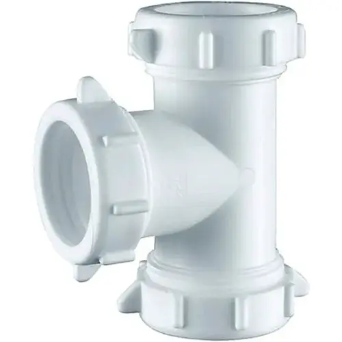 PlumbCraft 7671200N 3-Way Coupling Tee 1-1/2" D Plastic White Buy Now