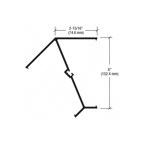 CRL-U.S. Aluminum FF64599 135 Degree Corner Mullion, Mill- 24'-2" Stock ...