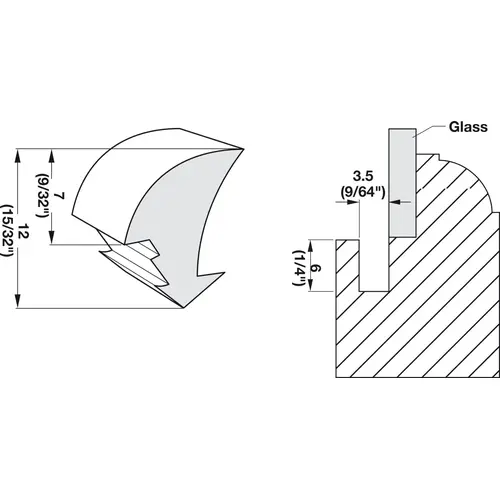 Hafele 706.61.411 Panel Retainer, Thicker Profile for Glass Door ...