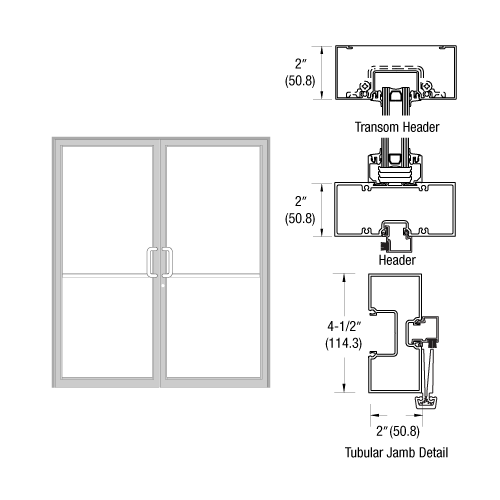 CRL-U.S. Aluminum FR92811 Custom Size Clear Anodized Class 1 Series 451 ...
