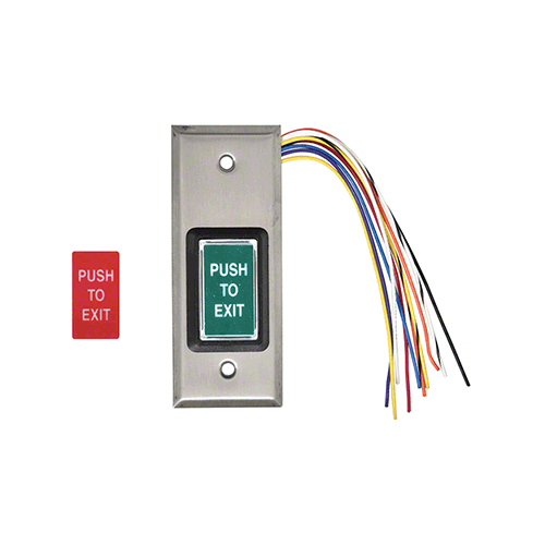 CRL SDC413NU Narrow Push To Exit Switch With Adjustable Release Timer