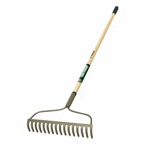 Truper R-16AM-E Bow Rake Tru-Tough 59.75" 16 Tine Steel Wood Handle ...