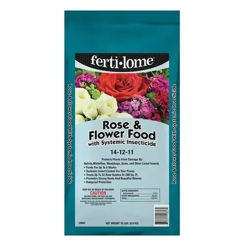 Ferti-Lome 12847 Rose & Flower Food with Systemic Insecticide 15-lbs ...