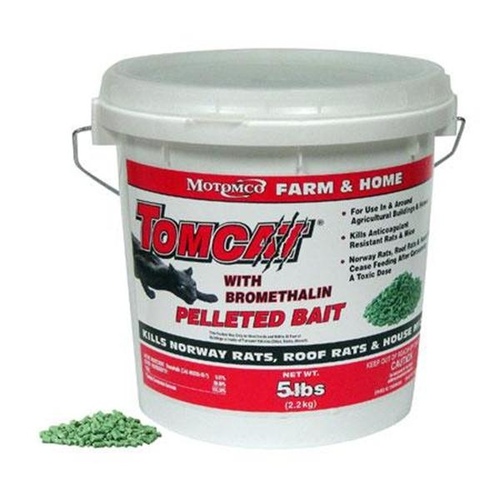 Motomco 22045 Tomcat with Bromethalin Pelleted Rodent Bait 5-lbs