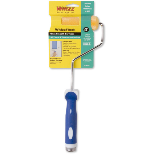 Whizz 34164 Mini Roller, Flock Roller, Soft Touch Handle, 4 in L Roller ...