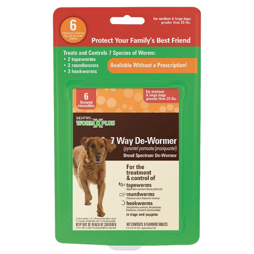 SENTRY 03976 Sentry HC WormX Plus for Dogs over 25-lbs 2-Tablets Buy Now