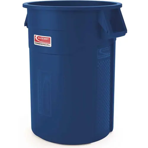 Suncast Commercial TCU55BL 55 Gallon Utility Trash Can Blue Buy Now