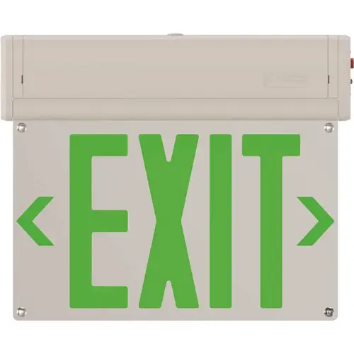 Lithonia Lighting BE W G SM M6 Basics Edge-Lit Exit Sign, Surface Mount ...
