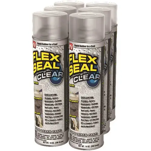 Flex Seal FSCL20 Flex Seal Clear 14 oz. Aerosol Liquid Rubber Sealant ...