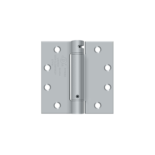 Deltana DSH45U26D 4-1/2" x 4-1/2" Spring Hinge, UL Listed in Brushed Chrome
