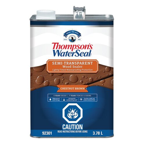 Thompson's Waterseal THCP92301-16-XCP4 Wood Sealer, Semi-Transparent ...