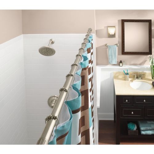 Moen 21005SS 5' Aluminum Shower Rod Satin Stainless Steel Finish