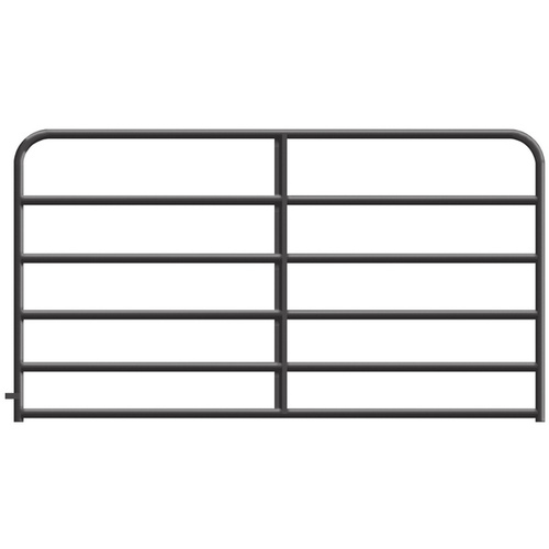 Alligator Brand 14233638 Alligator Brand 6-Bar Heavy-Duty Black Powder Coated Round Corner 8 ft ...