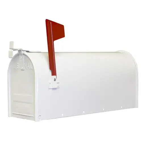 Fulton 1C-WHT Fulton Standard Textured Galvanized Steel Mailbox - White ...