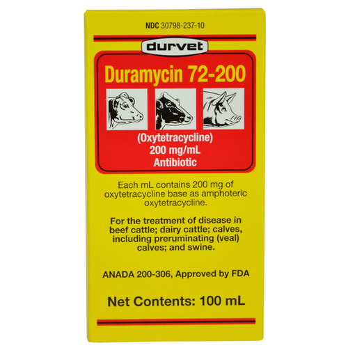 DURVET, INC. 001-10552NB DURAMYCIN 72-200 - 100 ML Buy Now