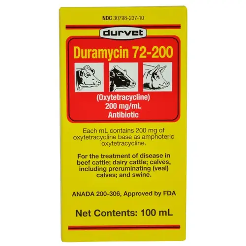 DURVET, INC. 001-10552NB DURAMYCIN 72-200 - 100 ML Buy Now