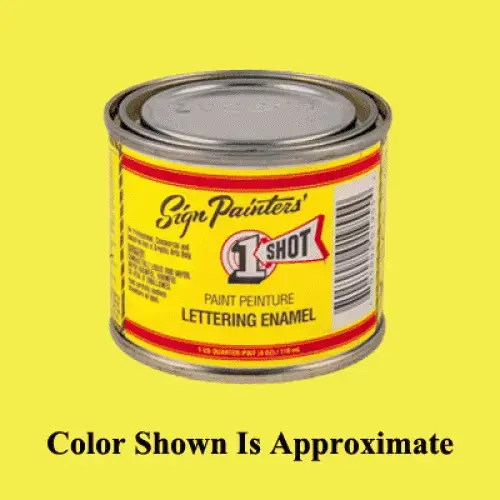 1 Shot Paints 130-L One Shot Lettering Enamel - Primrose Yellow - 1/2 ...