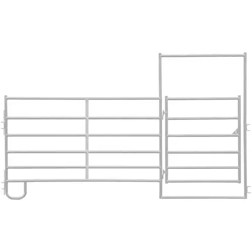 Alligator Brand 14230250 Corral Panel 6-Bar Square Corner 12ft with 4ft ...