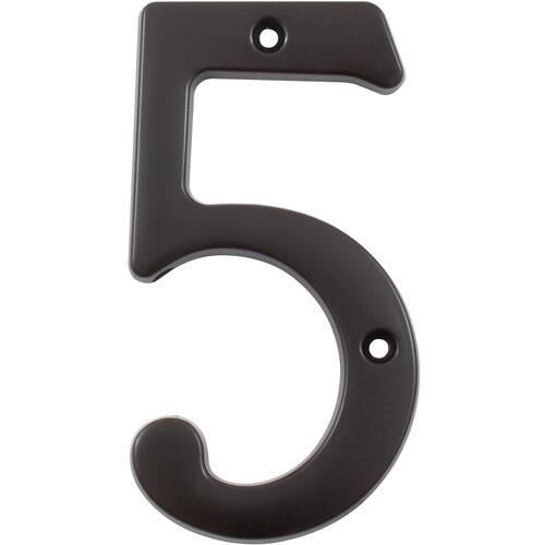 Stone Harbor Hardware 5075-10B 4" Heavy-Duty House Number 5 - Oil ...