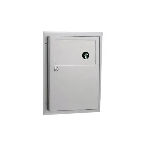 Bobrick B354 Partition-Mounted Sanitary Napkin Disposal Satin Stainless ...