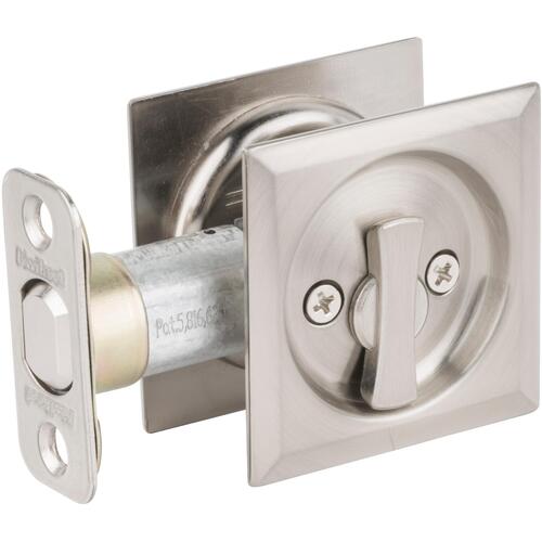 Kwikset 335SQT-15 335x15 Square Pocket Door Lock Privacy - Satin Nickel ...