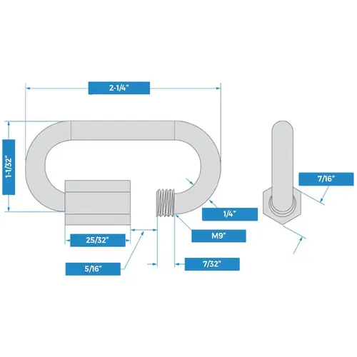 National Hardware N820-109 Quick Chain Link, Black, 1/4 In. Buy Now