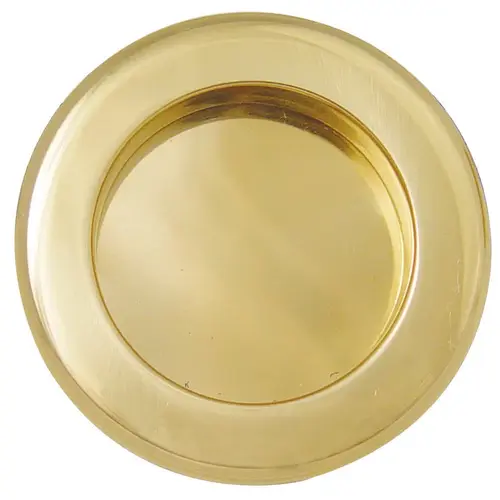Emtek 2211US3 Round Flush Pull, Bright Brass Finish Buy Now