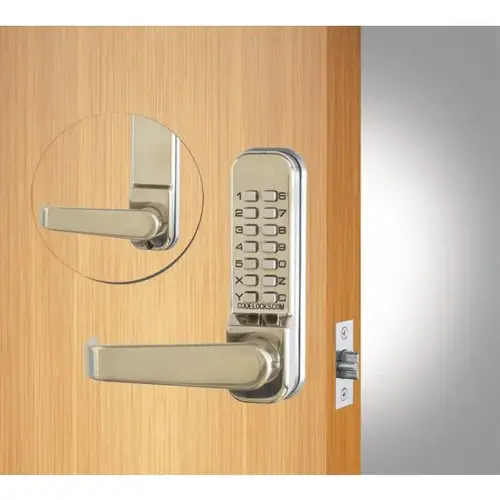 Codelock CL410SS Tubular Keypad Lever Latchbolt Lock Stainless Steel ...