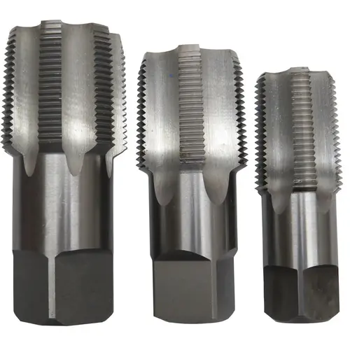 Brixwell TSMF6304 Set 3 Piece Carbon Steel NPT Pipe Tap Set Uncoated ...