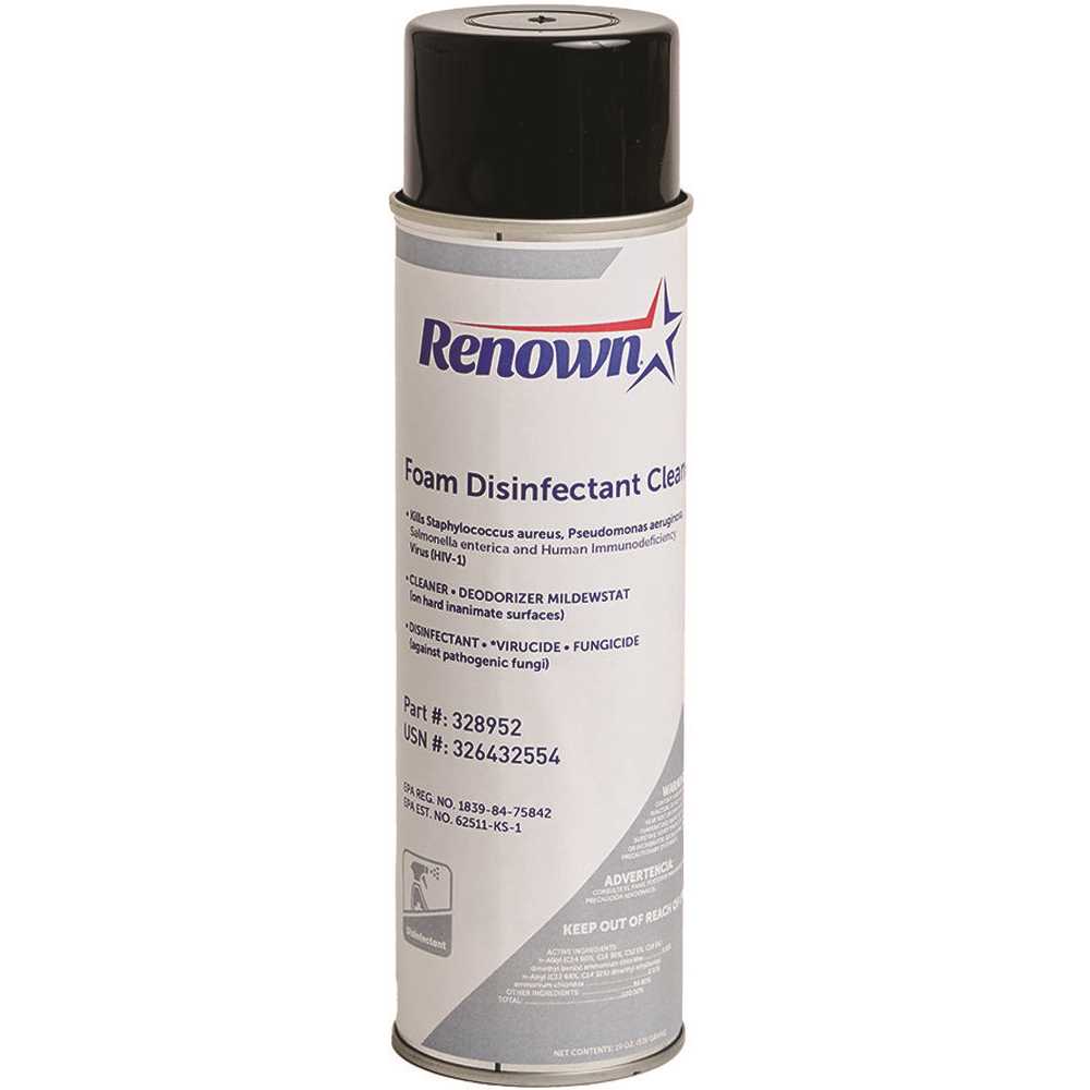 Renown REN05014-AM 19 oz. Foam Disinfectant Cleaner Aerosol Clear Buy Now