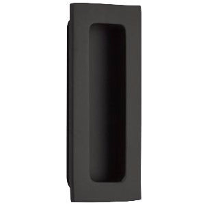 Emtek 220304US19 4" Modern Rectangular Flush Pull Flat Black Finish