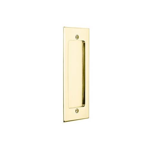 Emtek 2215US3 Modern Rectangular Flush Pull Bright Brass Finish
