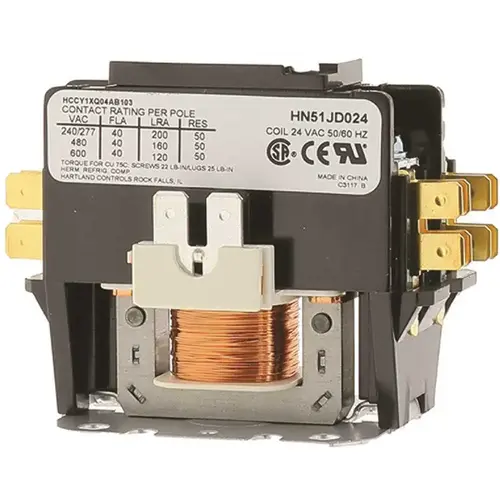 Carrier HN51JD024 1 Pole 40amp 24v Contactor Buy Now