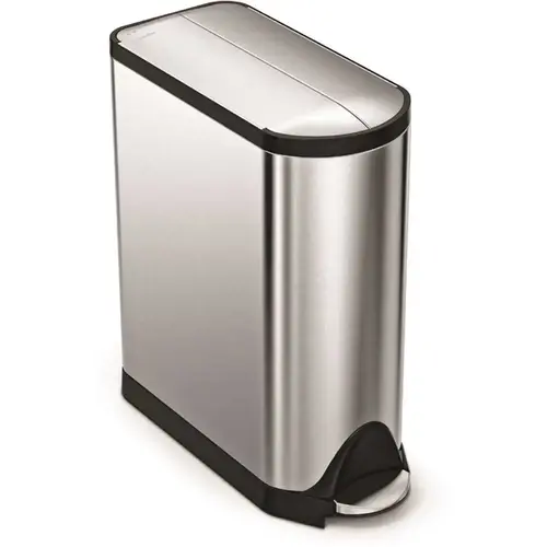 Simplehuman CW1897 Butterfly Lid Slim Step Trash Cans 45l/11.9 Gal ...