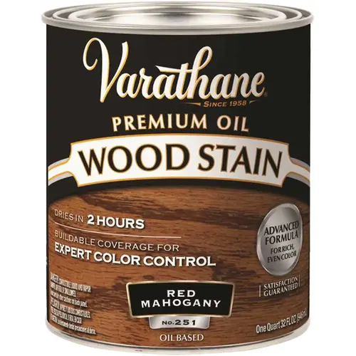 Rust-Oleum 211684 Varathane Premium Wood Stain, Red Mahogany, 1 Gallon ...