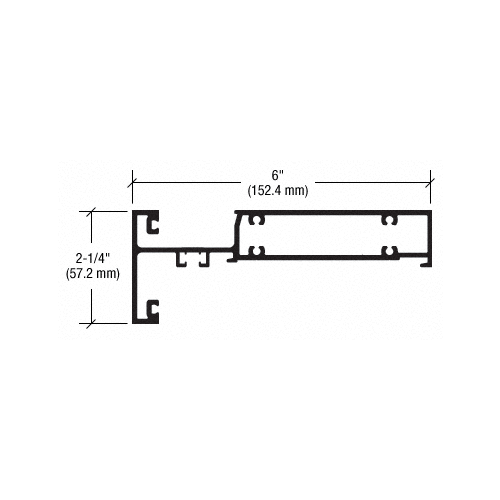 CRL-U.S. Aluminum RW66371 Intermediate Horizontal Mullion for 6" System ...