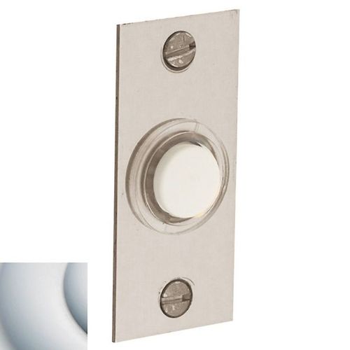 Baldwin 4853264 Rectangular Bell Button, Satin Chrome